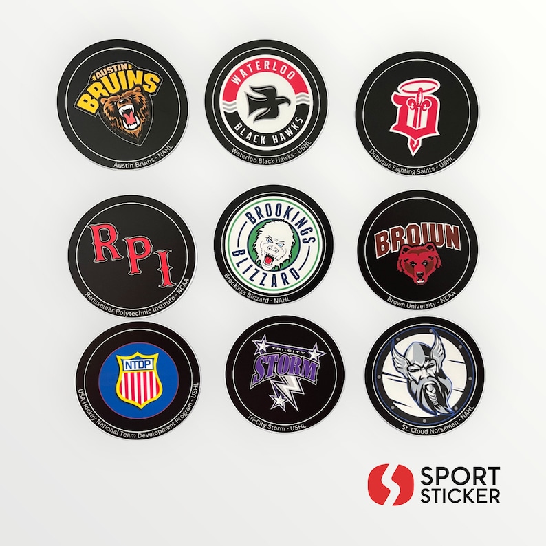 Custom Hockey Puck Stickers: Waterproof Vinyl Decals - Etsy