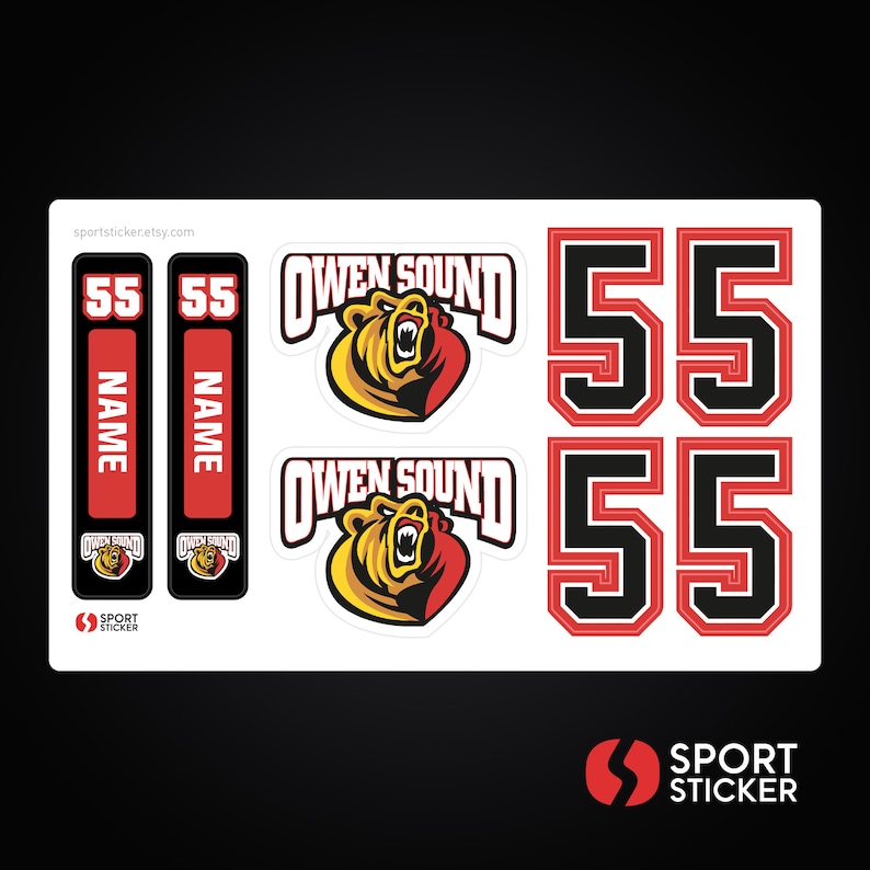 Personalized Team Hockey Stickers: Custom Waterproof Vinyl Pack - Etsy