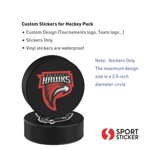 Custom Hockey Puck Stickers: Waterproof Vinyl Decals - Etsy