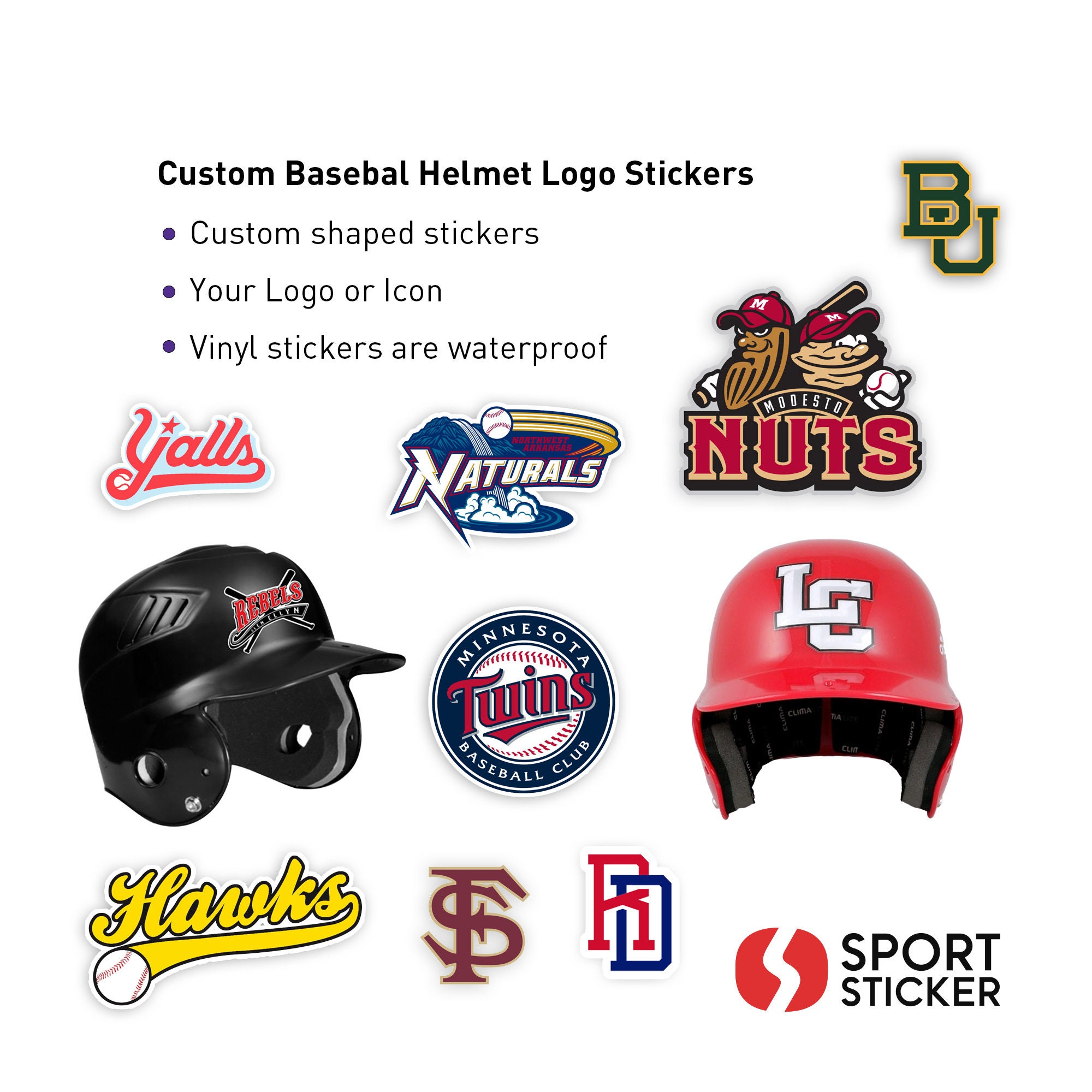 Helmet Stickers Baseball