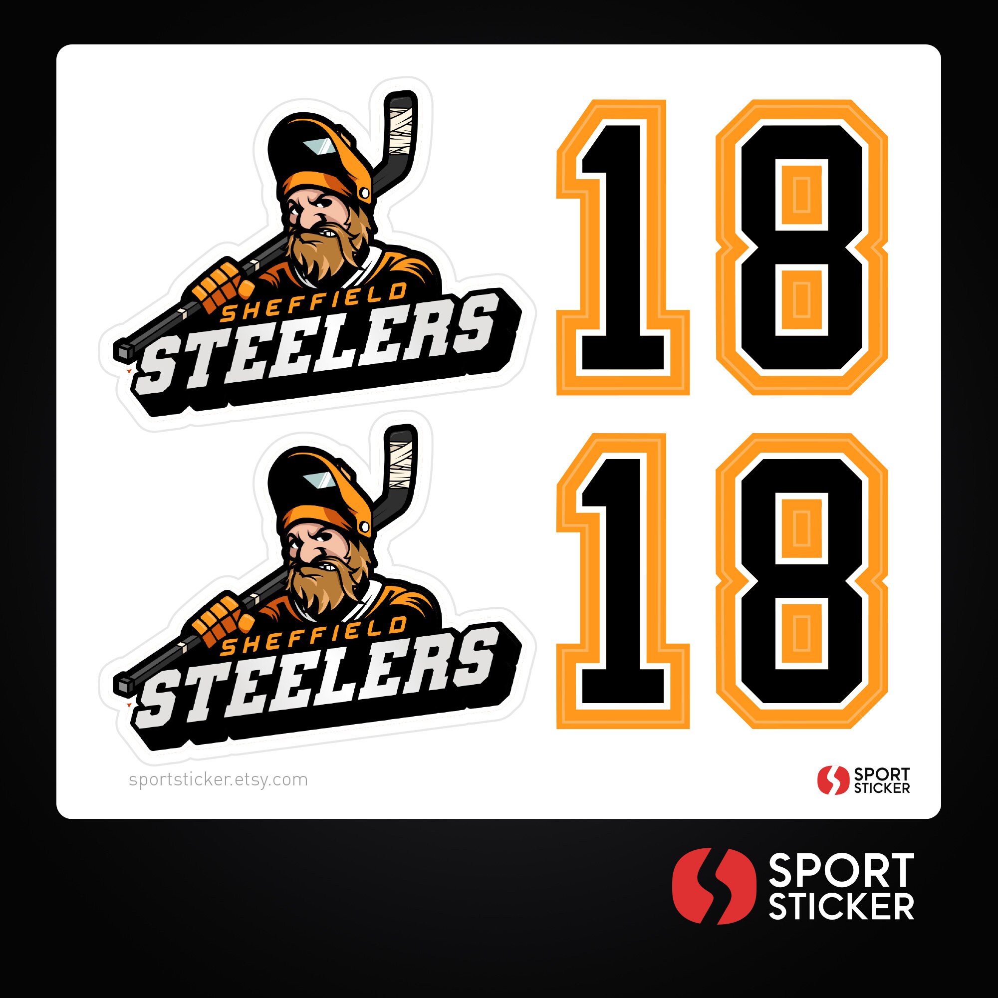 Personalized Team Hockey Stickers: Custom Waterproof Vinyl Pack - Etsy