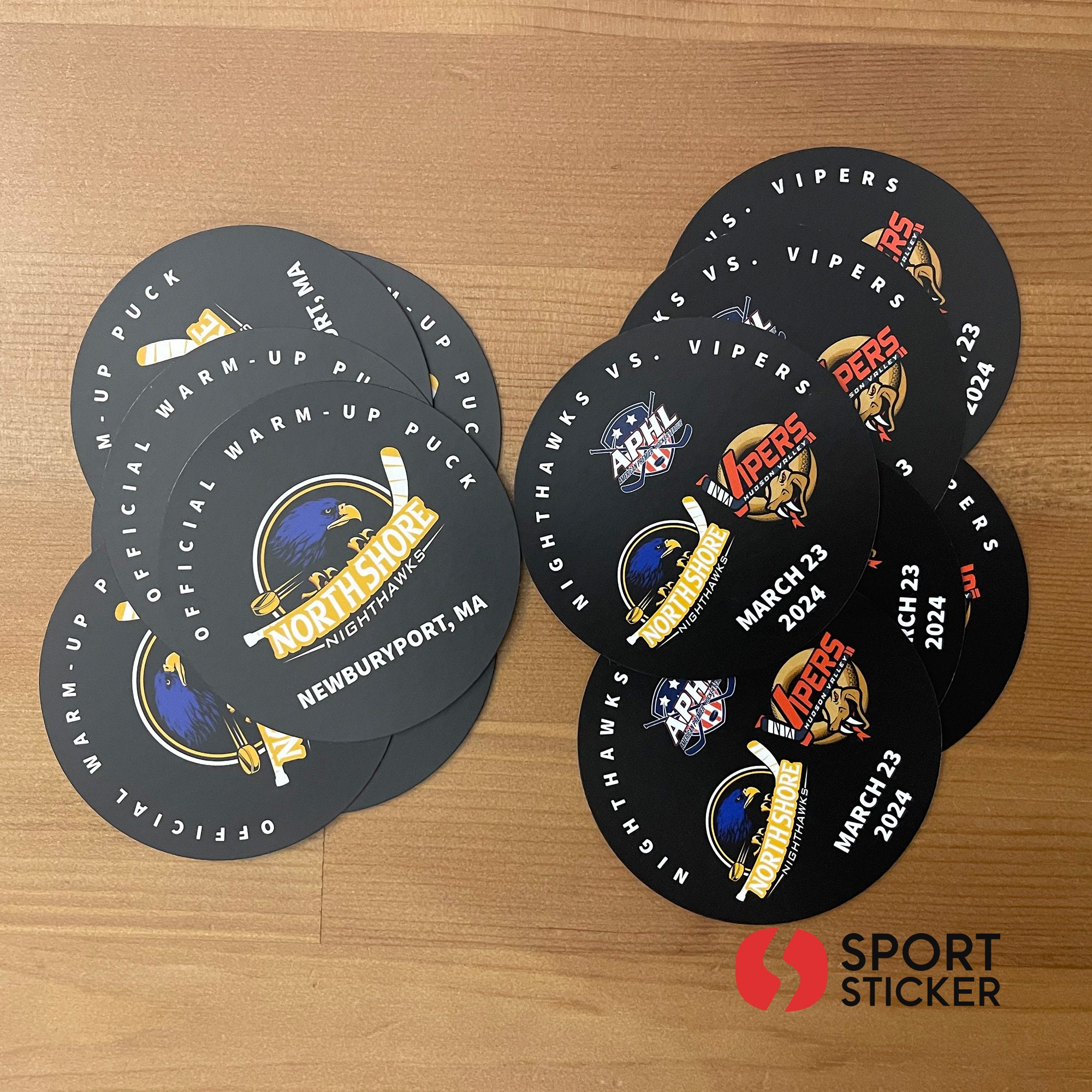 Custom Hockey Puck Stickers: Waterproof Vinyl Decals - Etsy
