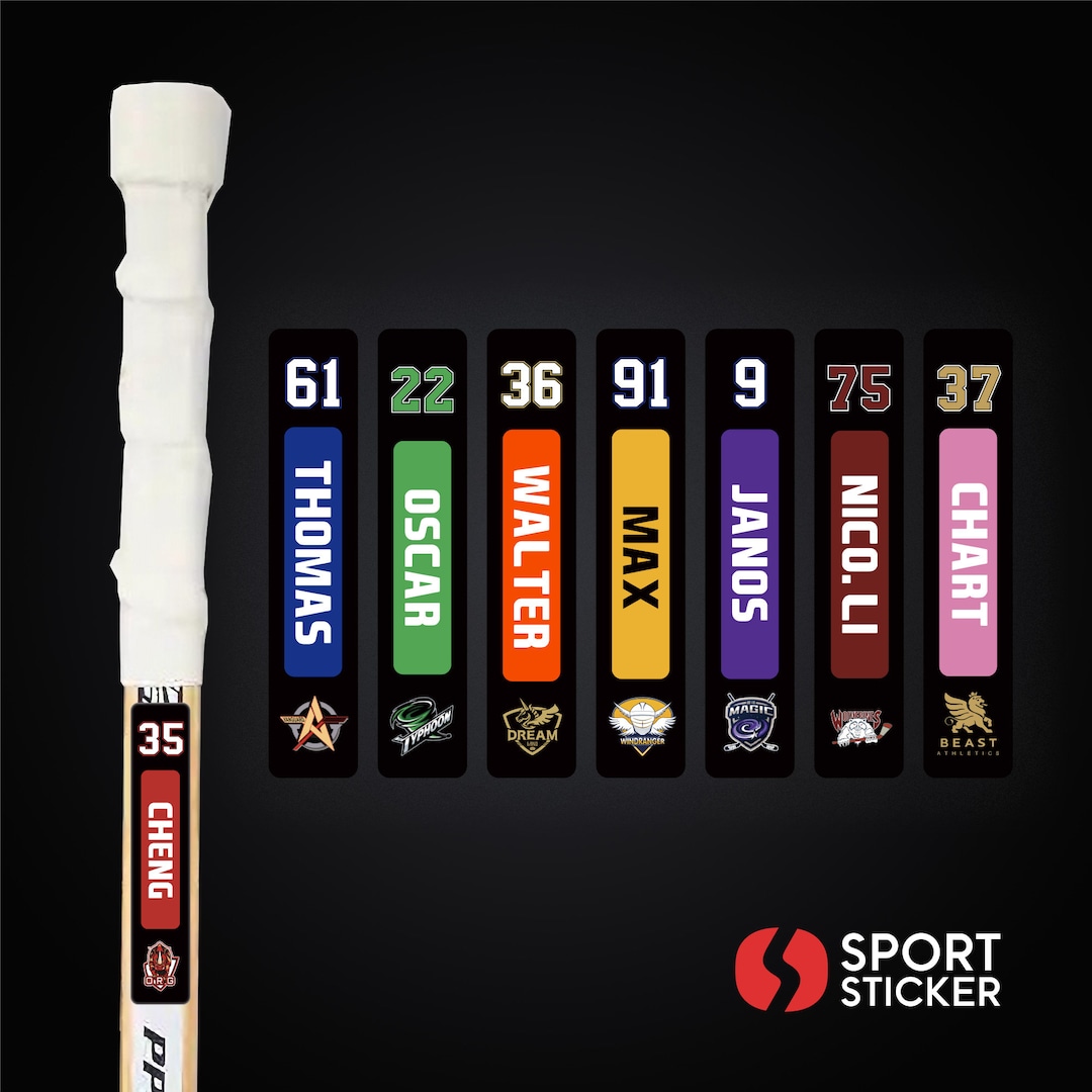 Personalized Hockey Stick Stickers | Stick Decals | Waterproof Stickers ...