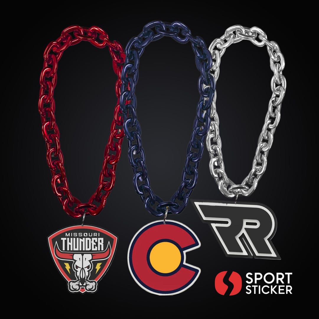 Custom 3D Foam Team Logo Fan Chain Necklace - Etsy