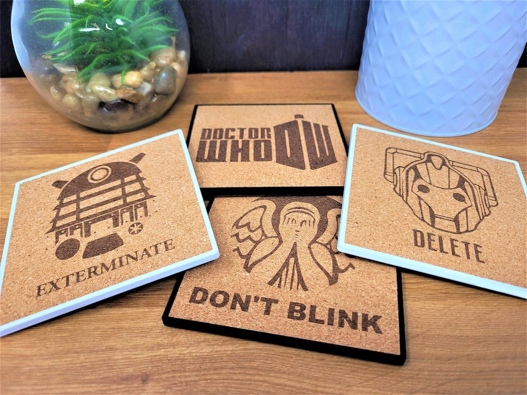 Doctor Who Coasters, Tardis TV Show, Don't Blink Weeping Angel, Coffee ...