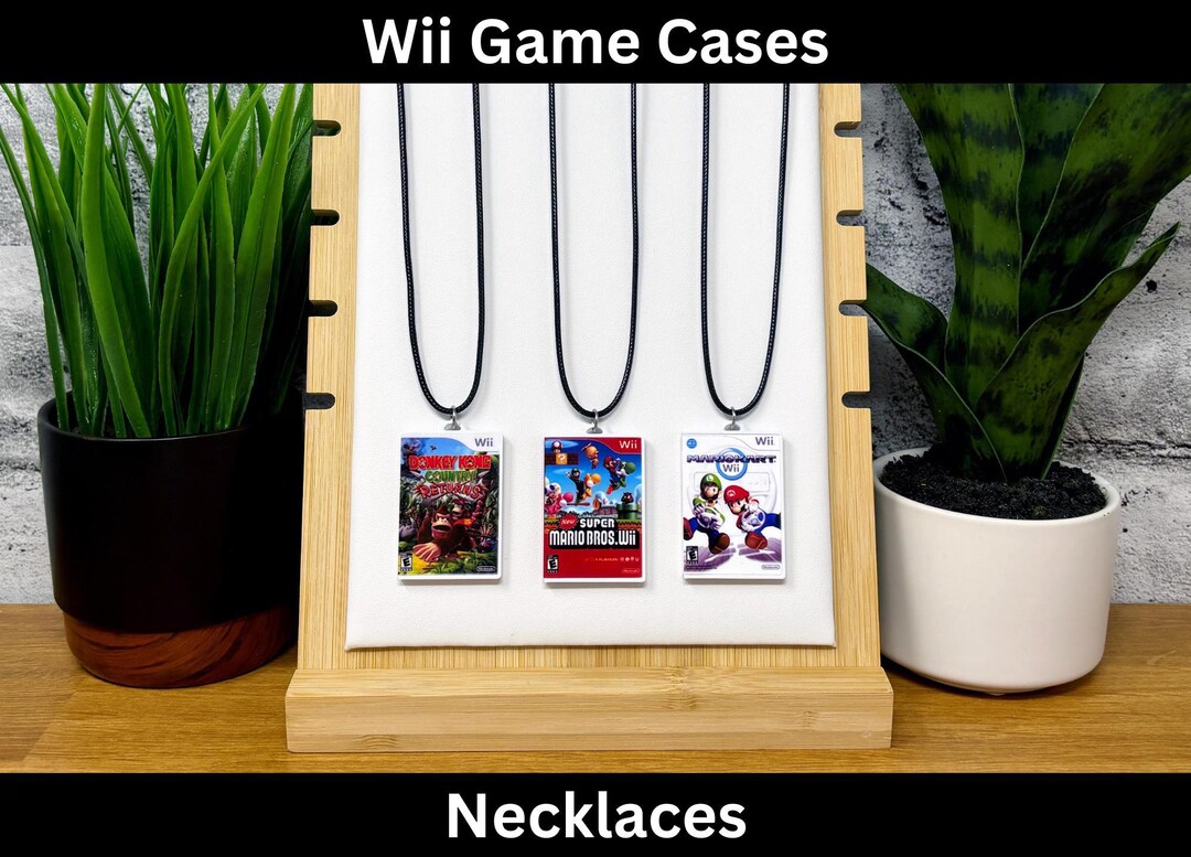 Wii Game Case Necklace, Retro Nintendo Case Cover Art, 3D Jewelry Charm ...