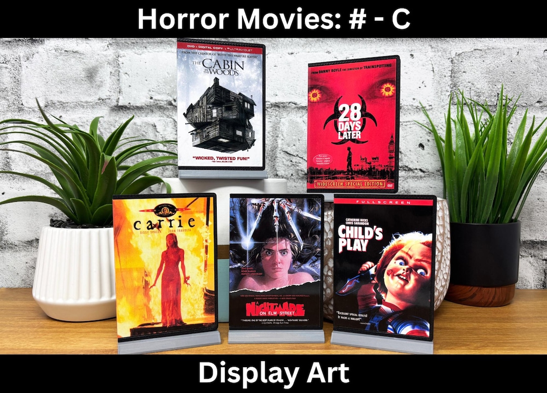 Horror Movies (#-C) DVD Display Art, XXL Film Display Case Cover, Wall ...