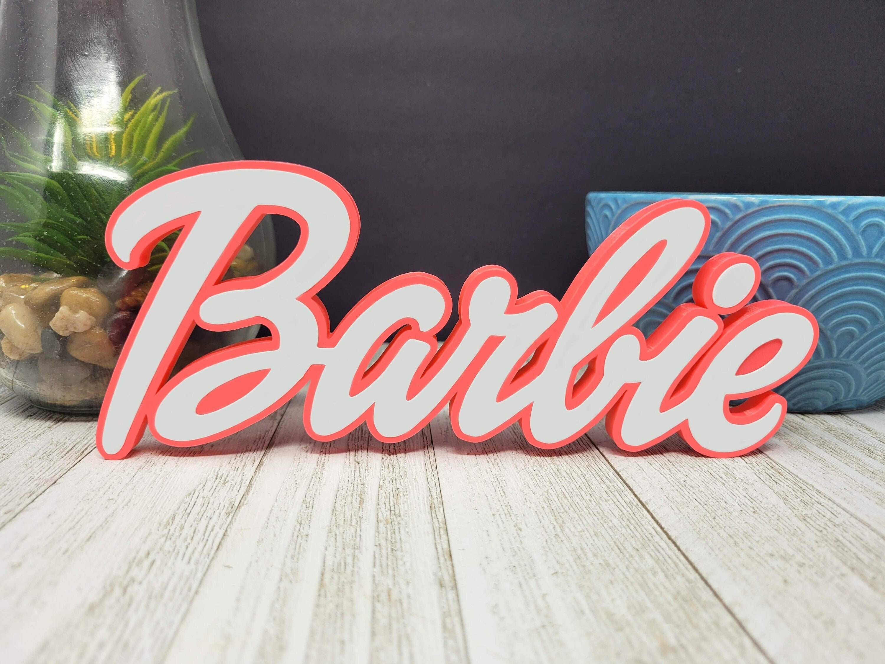 Buy Barbie Logo Sign Pink Party Prop Decoration Backdrop Vintage Online ...