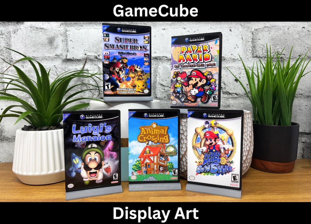 Gamecube Display Art (XXL), Retro Nintendo Cover Stand, Gaming Wall ...