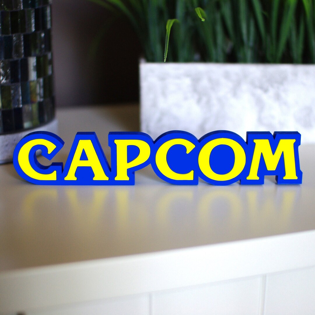 Capcom Video Game Logo, Arcade Wall, Street Fighter, 3D Art, Desk Decor ...