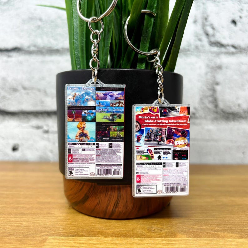 Mini Switch Game Case Keychain, Nintendo Case Cover Art, Miniature ...
