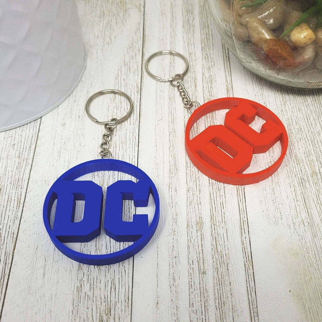 Two DC Comics Logo Keychains 3D Printed Ornament Party - Etsy