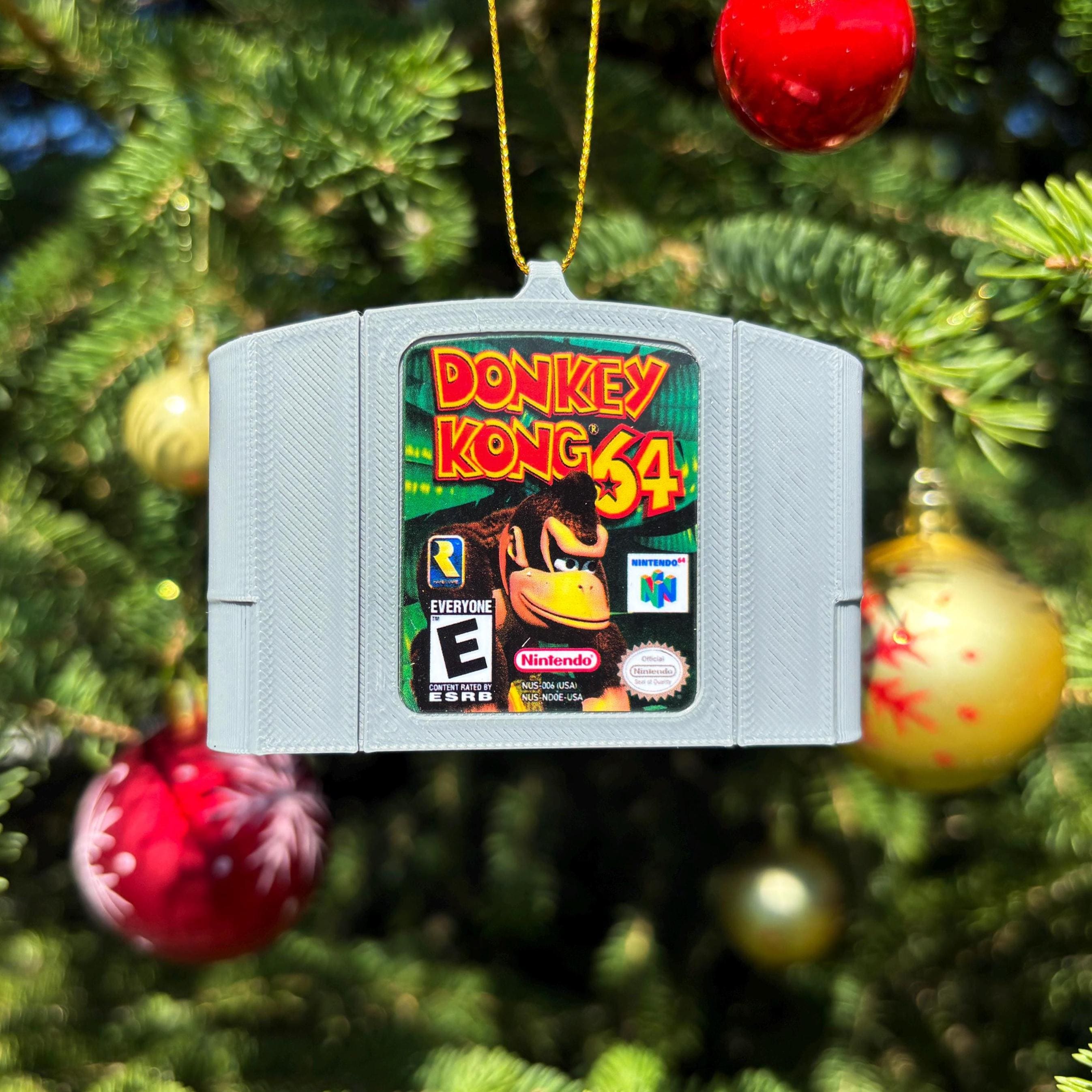 N64 Cart Ornaments, Christmas 2025 Game Cart, First Merry Xmas Tree ...