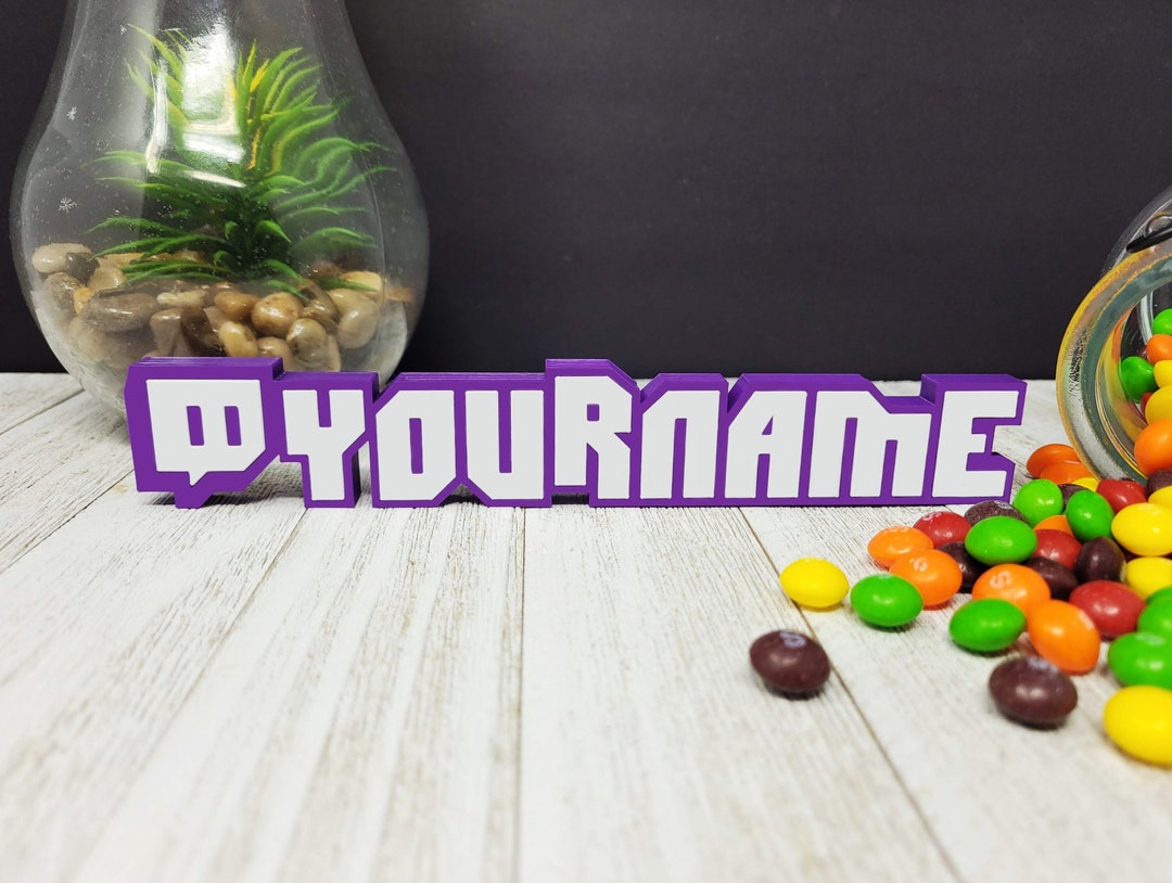 Custom Twitch Nameplate Personalized Twitch Logo Username - Etsy UK