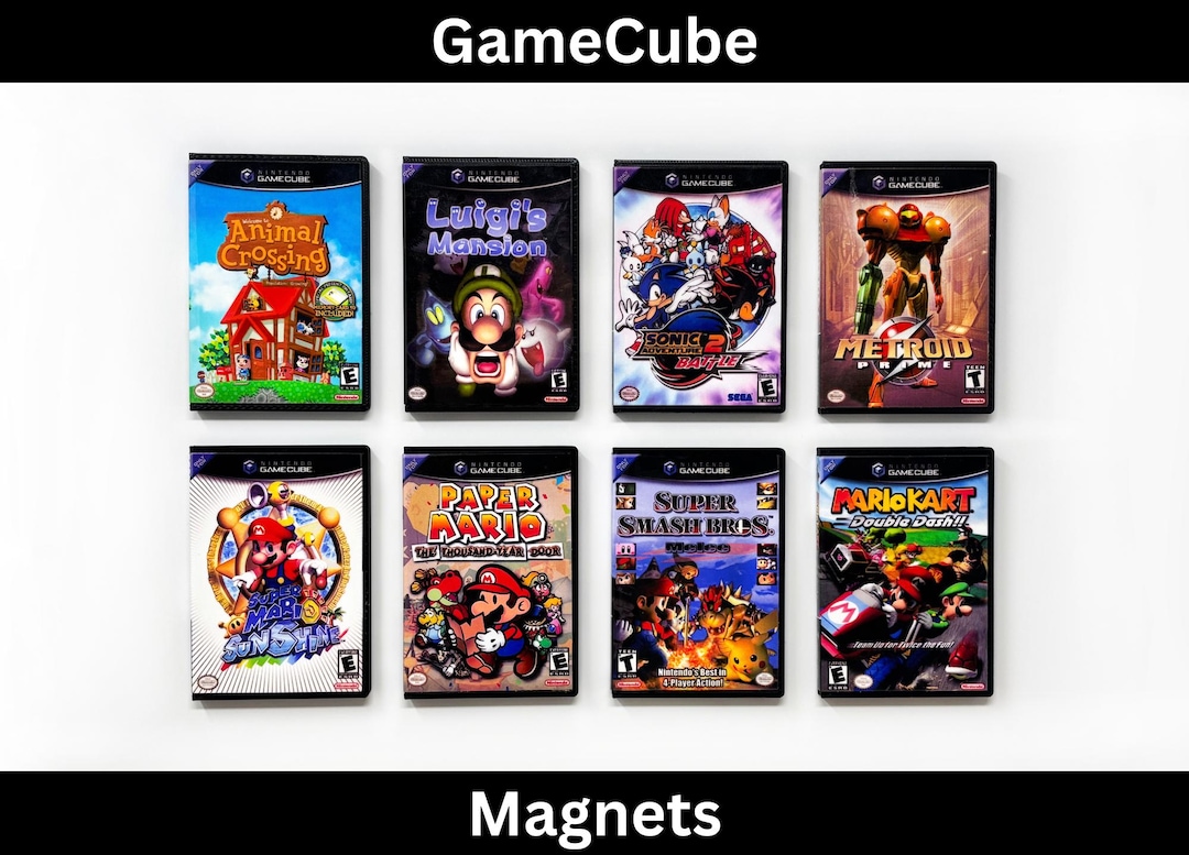 Gamecube Game Magnets (medium), Nintendo Case Cover Art, Magnetic ...