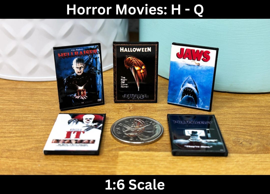 Dollhouse (1:6) Mini DVD Cases - Horror Movies (H-Q), Miniature Film ...