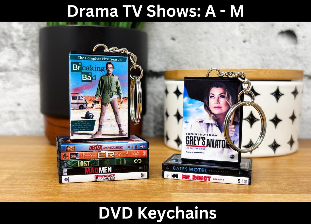 TV Keychain - Drama Series (A - M), Mini DVD Case Keyring, Television ...