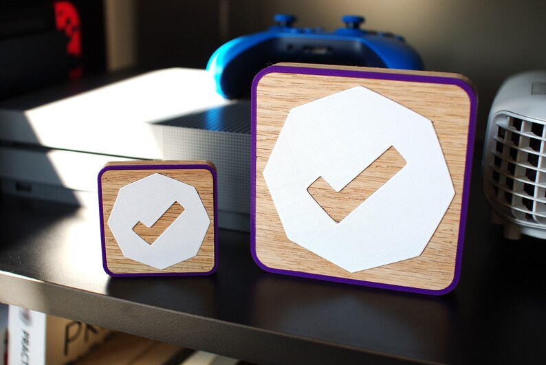 Twitch Partner Logo Wood & 3D Printed Display Badge Twitch - Etsy Australia