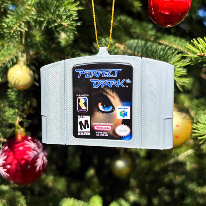 N64 Cart Ornaments, Christmas 2025 Game Cart, First Merry Xmas Tree ...
