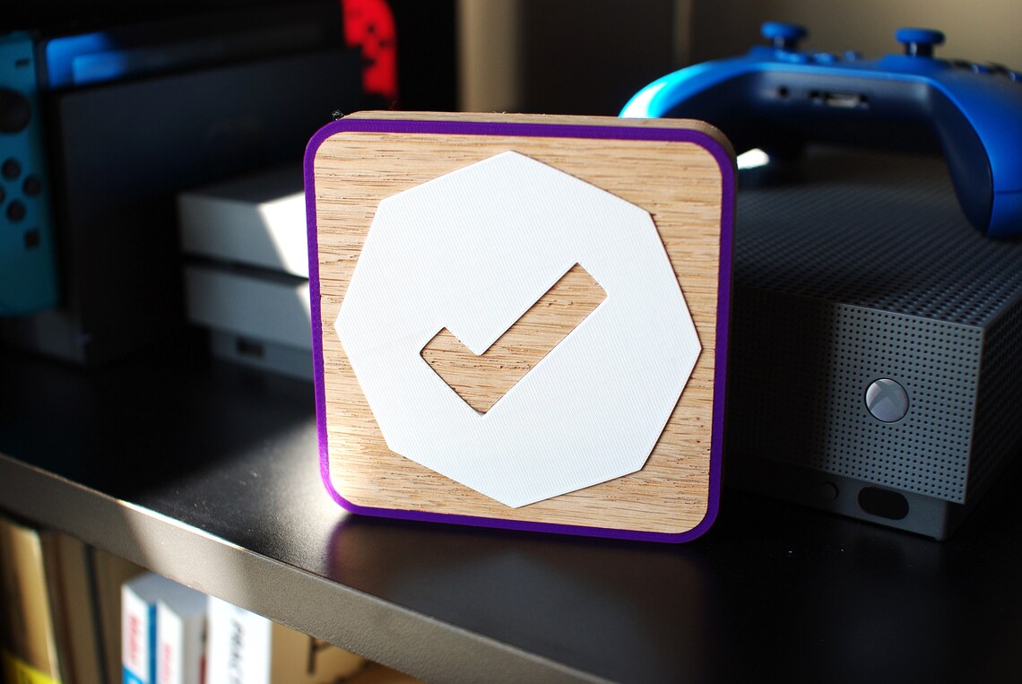Twitch Partner Logo Wood & 3D Printed Display Badge Twitch - Etsy Hong Kong