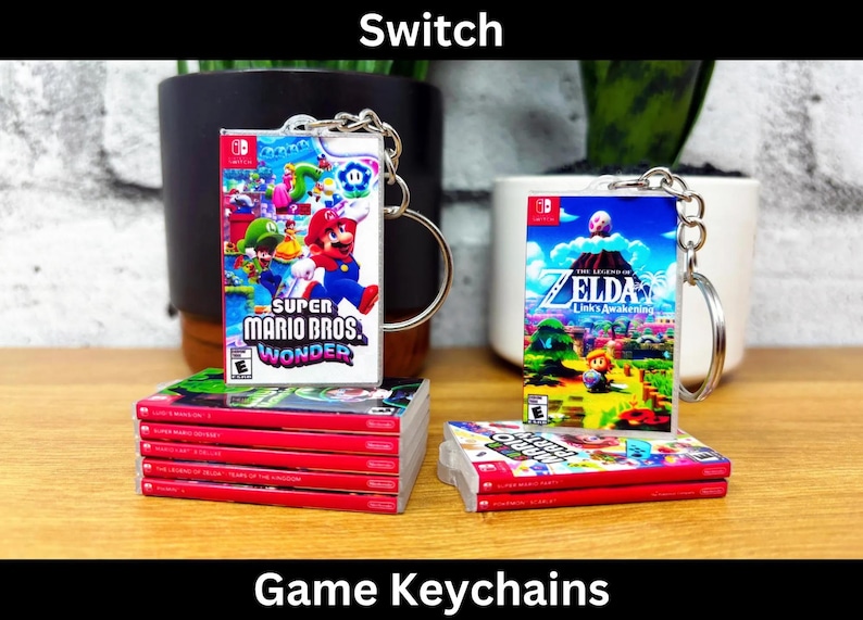 Mini Switch Game Case Keychain, Nintendo Case Cover Art, Miniature ...