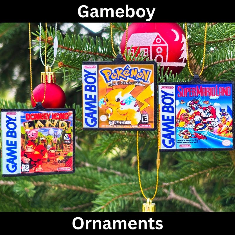 Blue Game Boy Ornament - Etsy UK