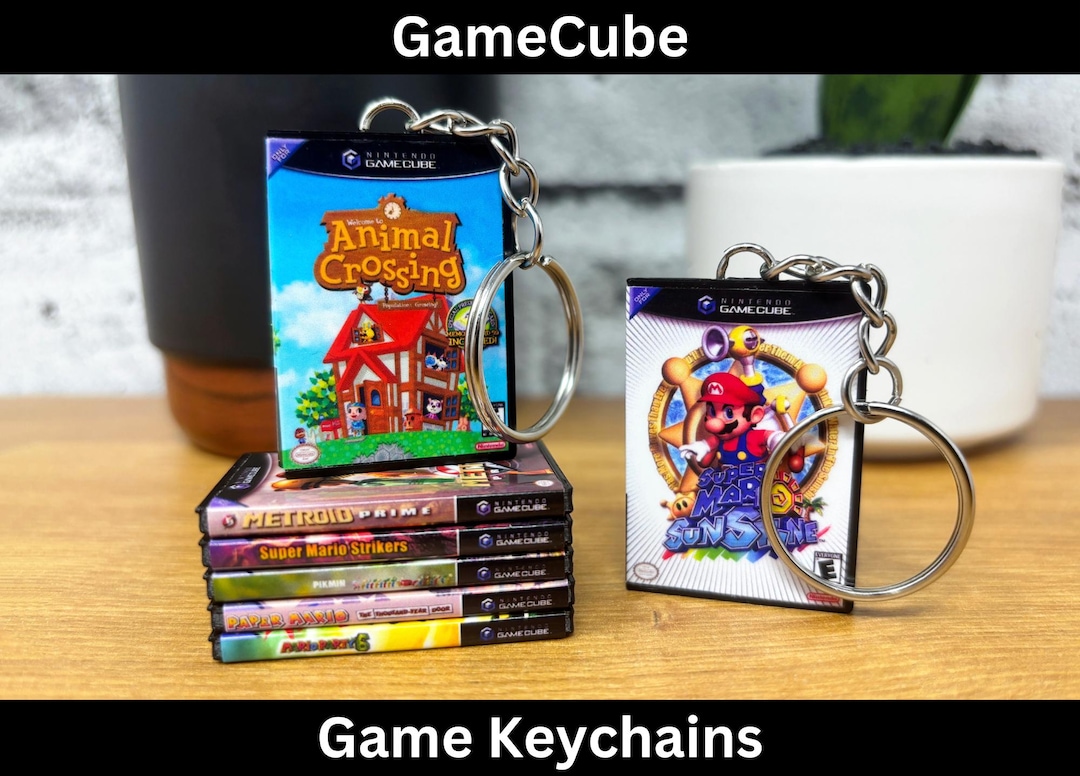 Mini Gamecube Game Case Keychain, Retro Nintendo Case Cover Art ...