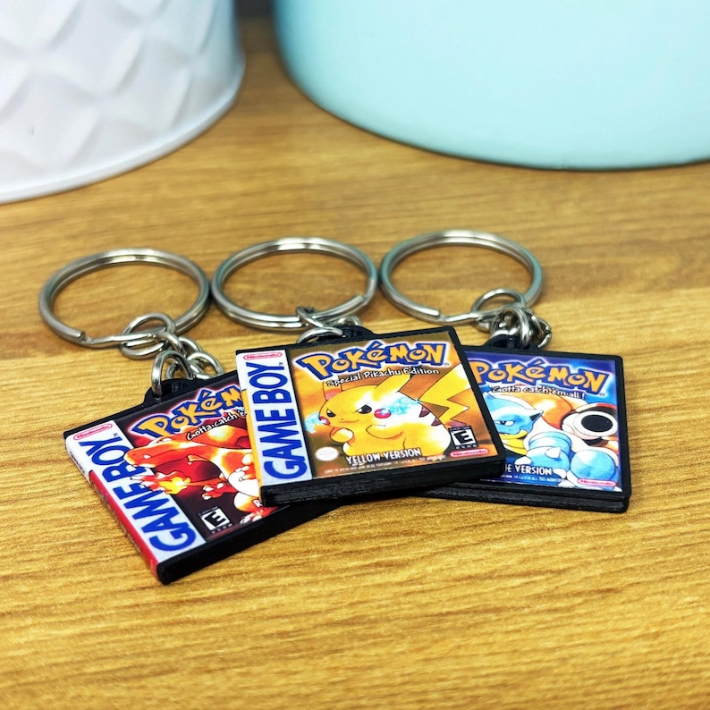 Mini Gameboy Game Case Keychains, Miniature Nintendo Case Cover Art ...