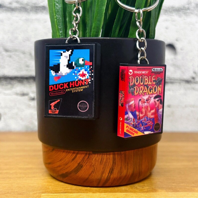 Mini NES Game Case Keychain, Retro Case Cover Art, Miniature Nintendo ...