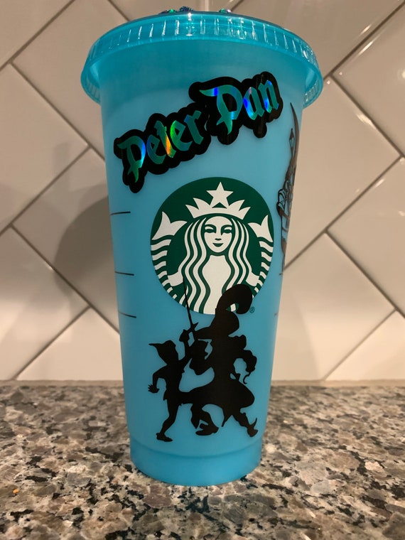 Peter Pan 24oz Starbucks cold cup - Gem