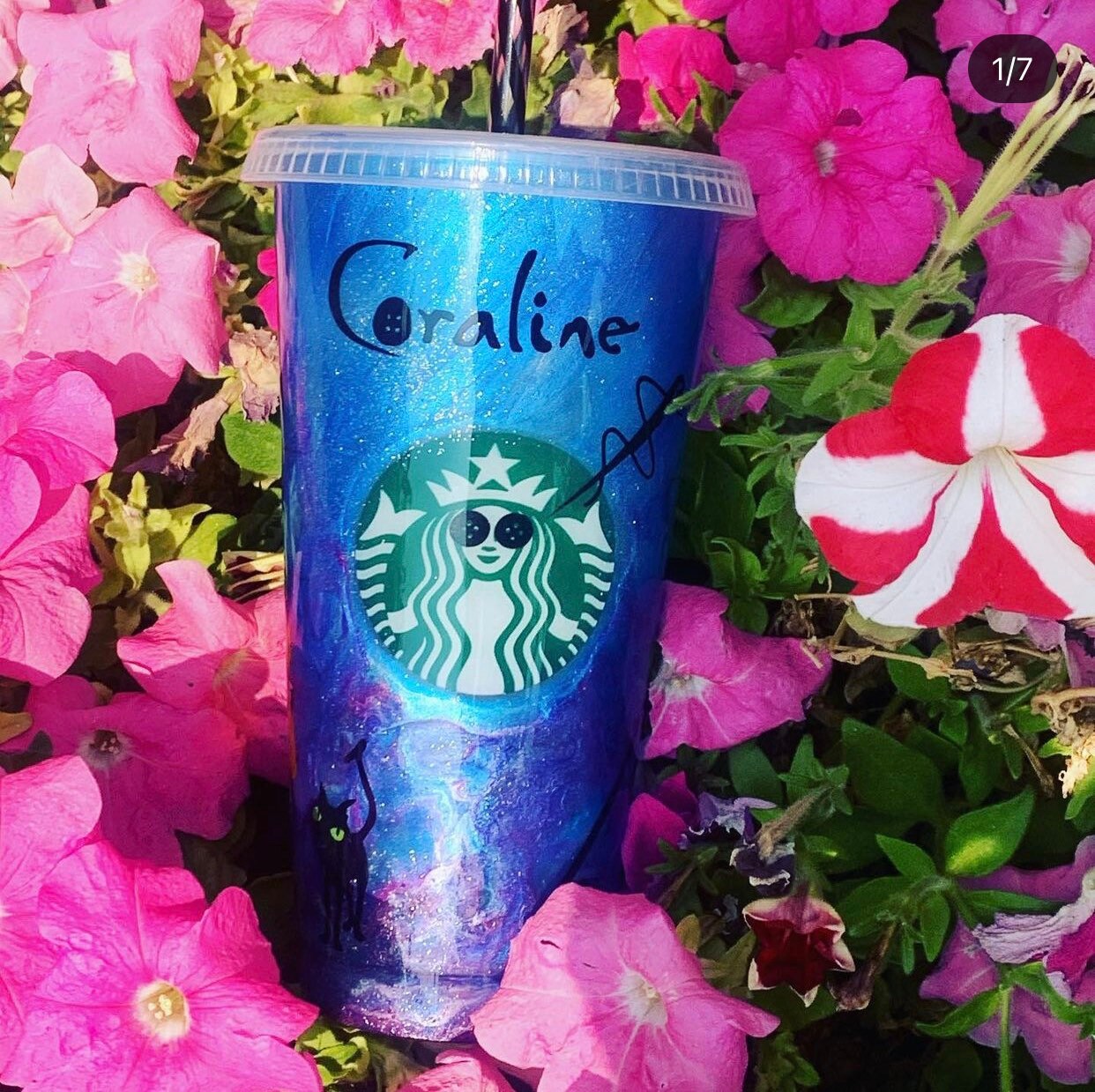 CORALINE Starbucks Cold Cup - Etsy