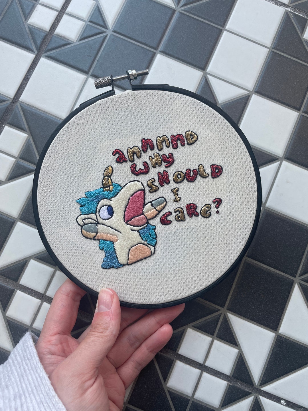 Hand Embroidered Bluey Unicorse Kids TV Embroidery Hoop - Etsy