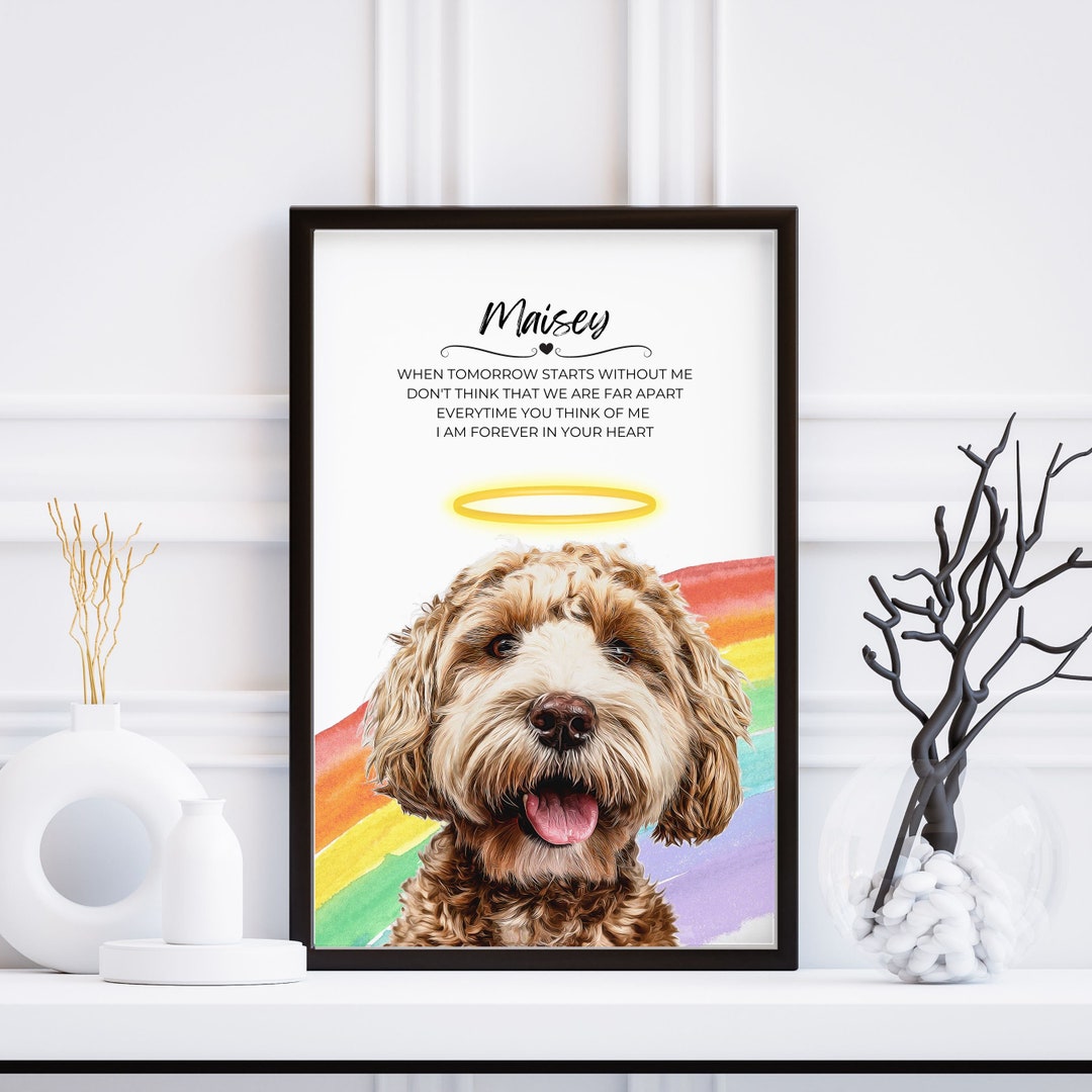 In Memory of Dog Portrait From Photo DIGITAL DOWNLOAD Pet - Etsy