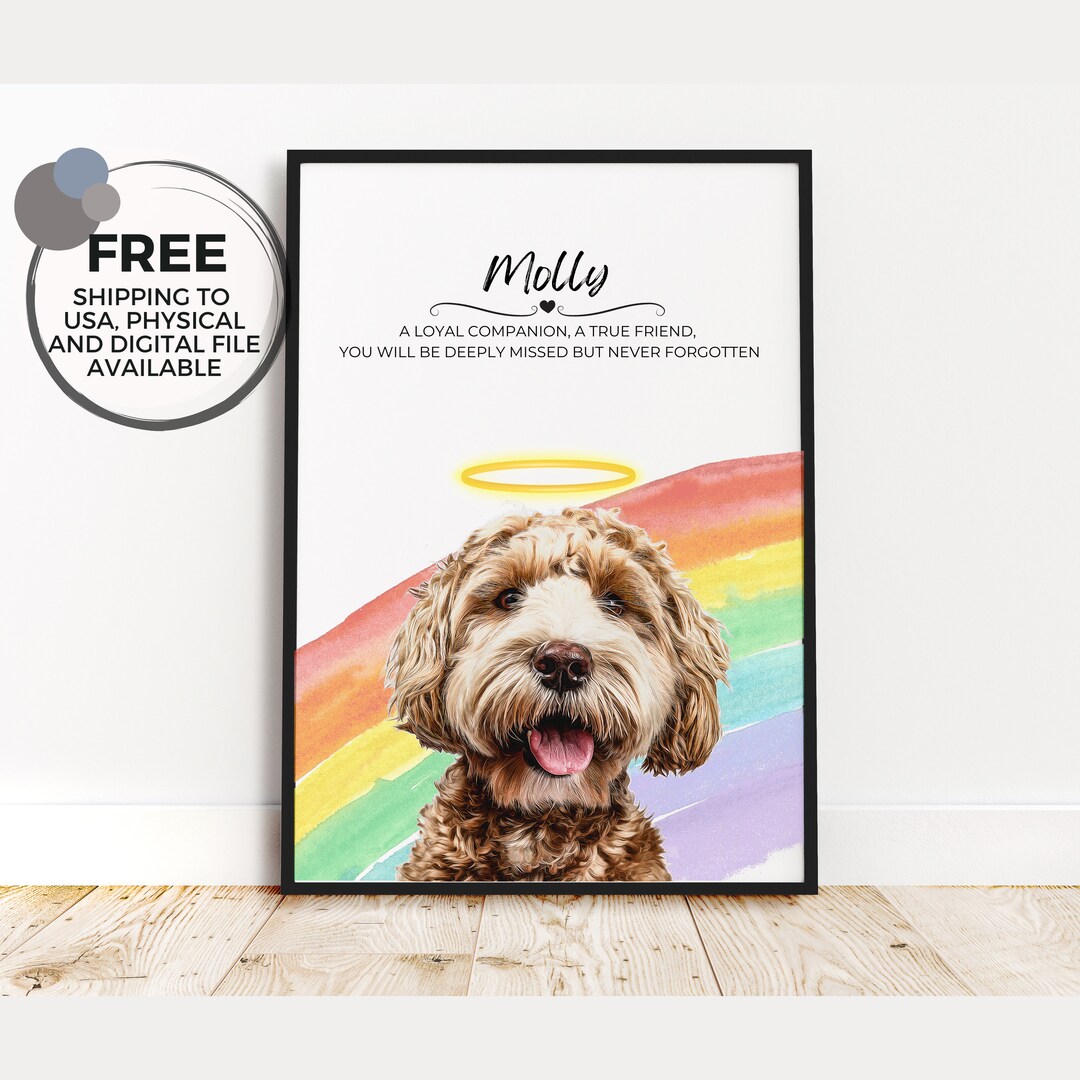 In Memory of Dog Portrait From Photo DIGITAL DOWNLOAD Pet - Etsy