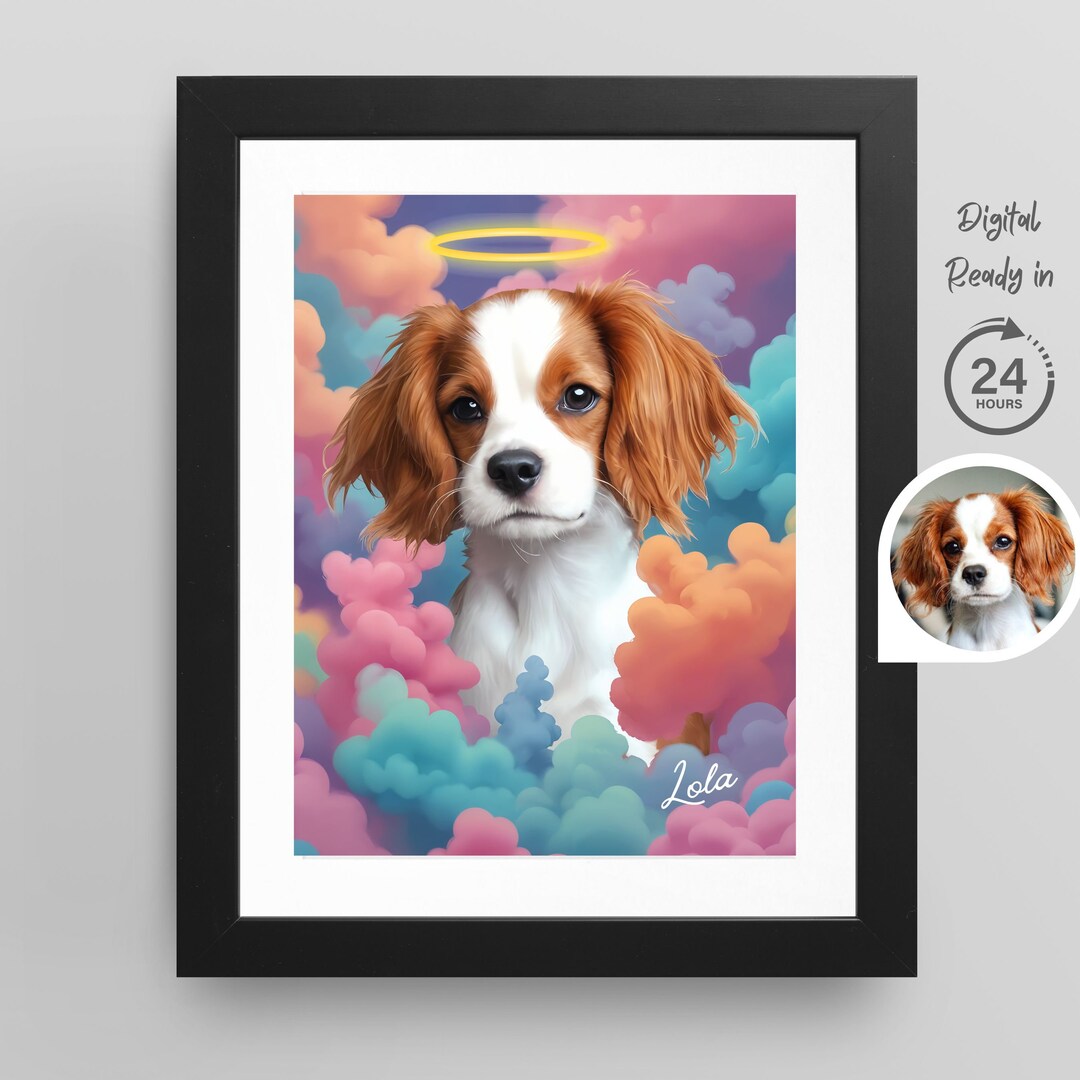 Custom in Memory of Dog Portrait DIGITAL DOWNLOAD Pet Loss Art for Pet ...
