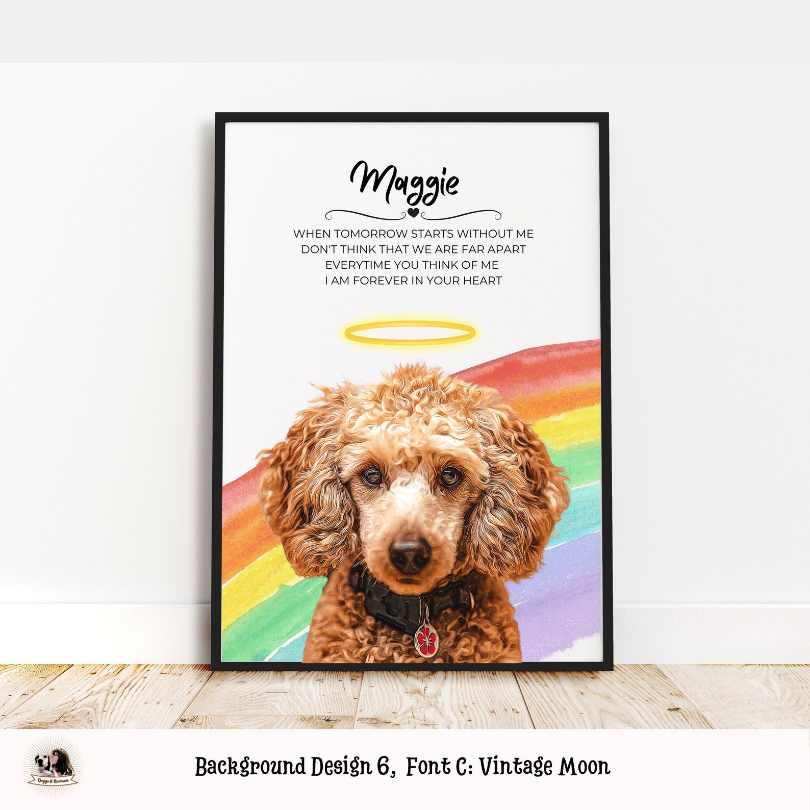 In Memory of Dog Portrait From Photo DIGITAL DOWNLOAD Pet - Etsy