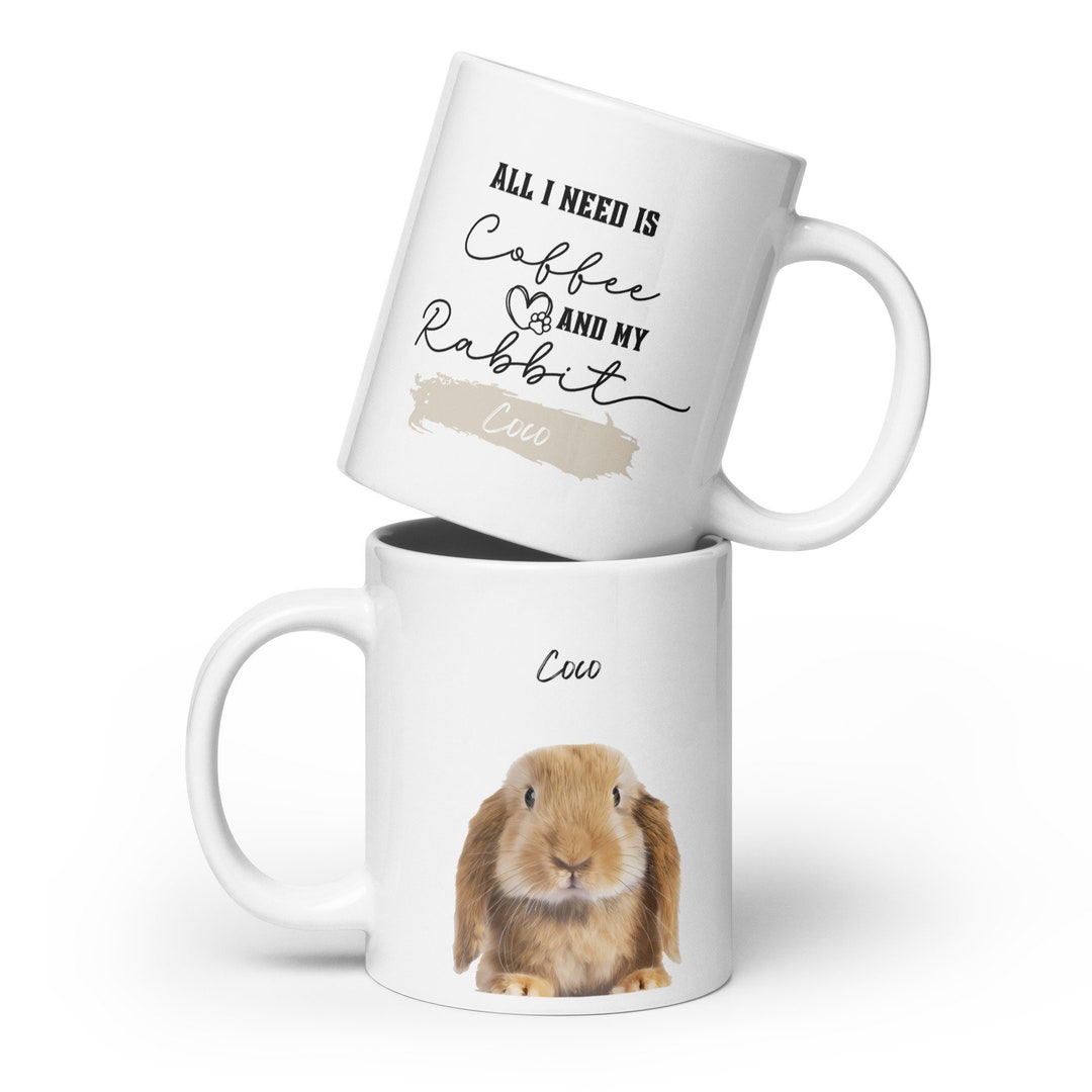 Personalized Rabbit Mug From Photo Rabbit Lover Gift Pet Face Mug ...