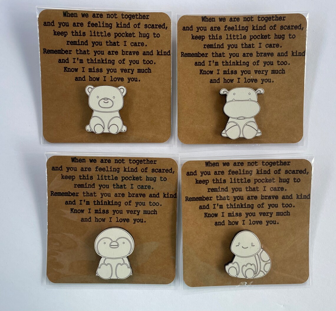 Pocket Hugs Send a Hug Comforting Gift for Kids Thinking of - Etsy