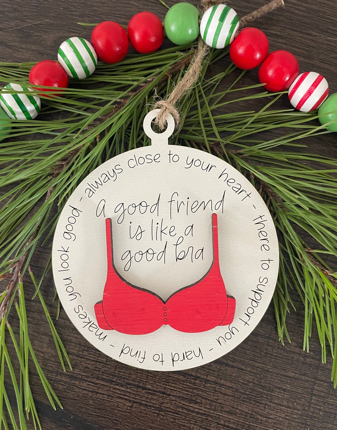 Friendship Ornament, Bra Ornament, Funny Friendship Gift - Etsy