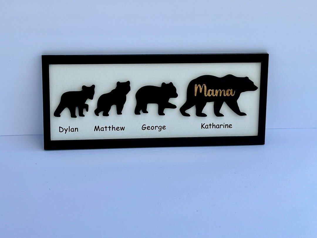 Mama Bear, Personalized Mother's Day Sign, Personalized Gift for Mom - Etsy