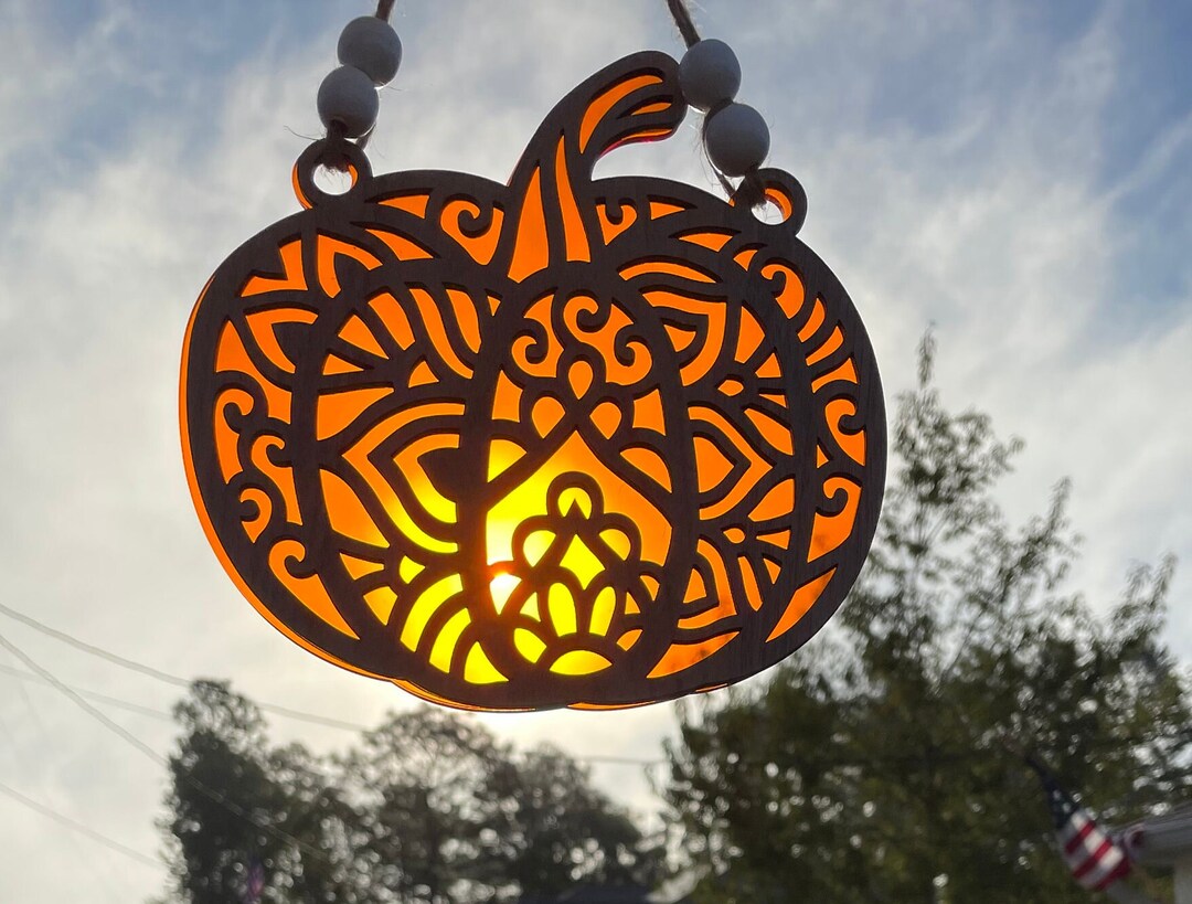 Pumpkin Suncatcher, Pumpkin Window Ornament, Fall Decor, Halloween ...