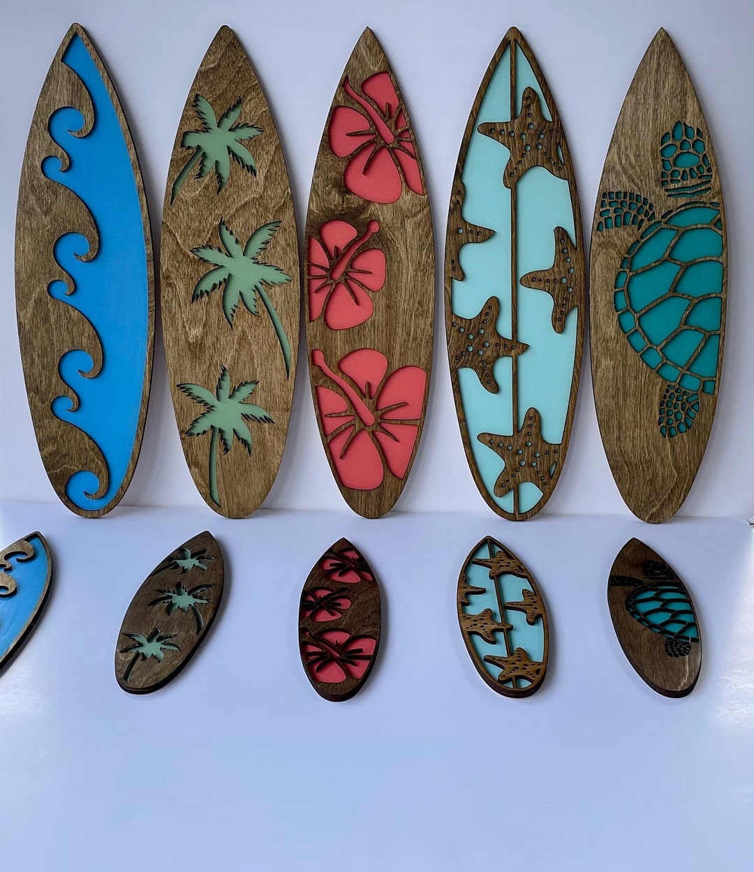 Wooden Surfboard, Coastal Decor, Surfer Girl, Beachy Boho, Tropical ...