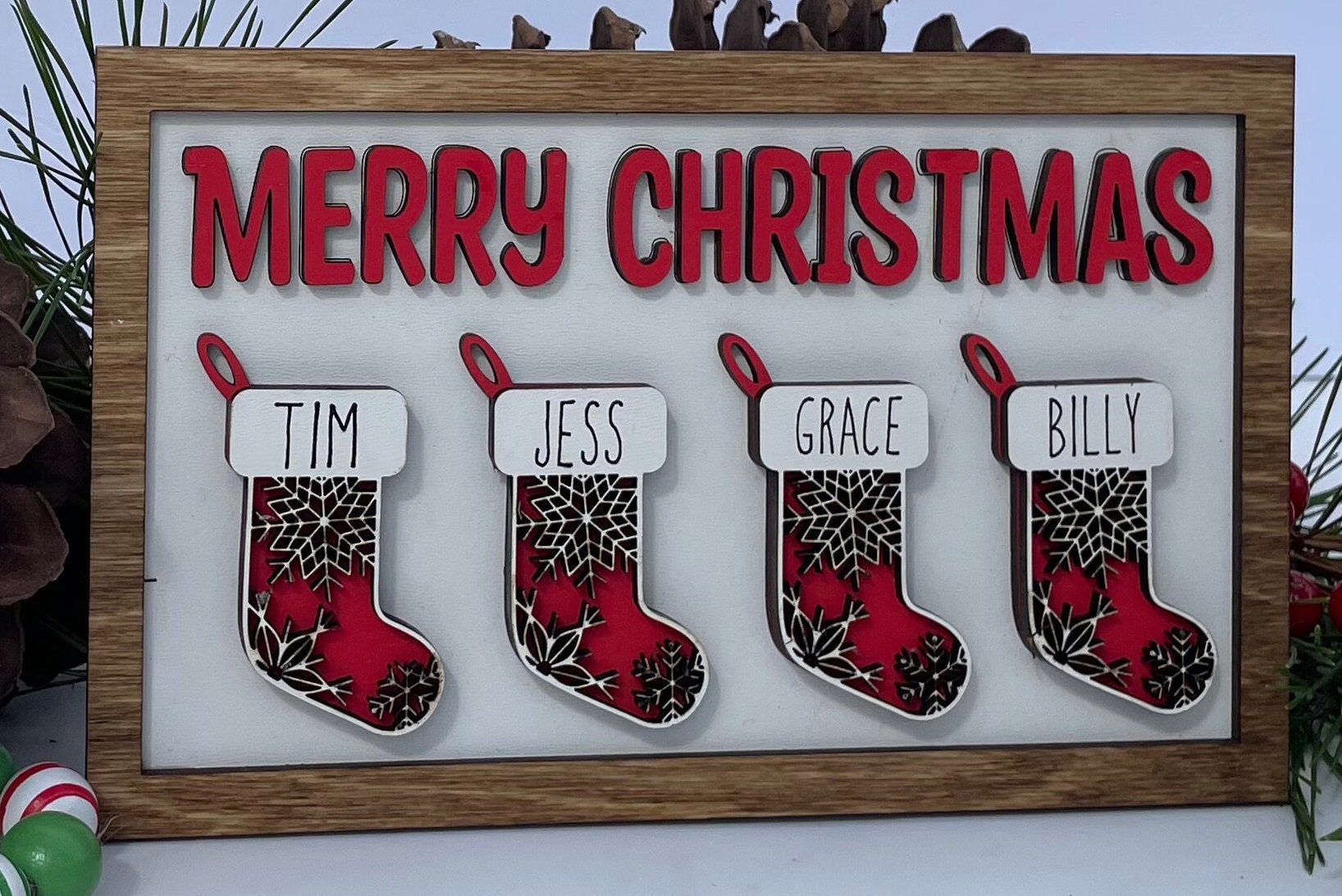Personalized Family Sign Family Christmas Decor Stockings - Etsy
