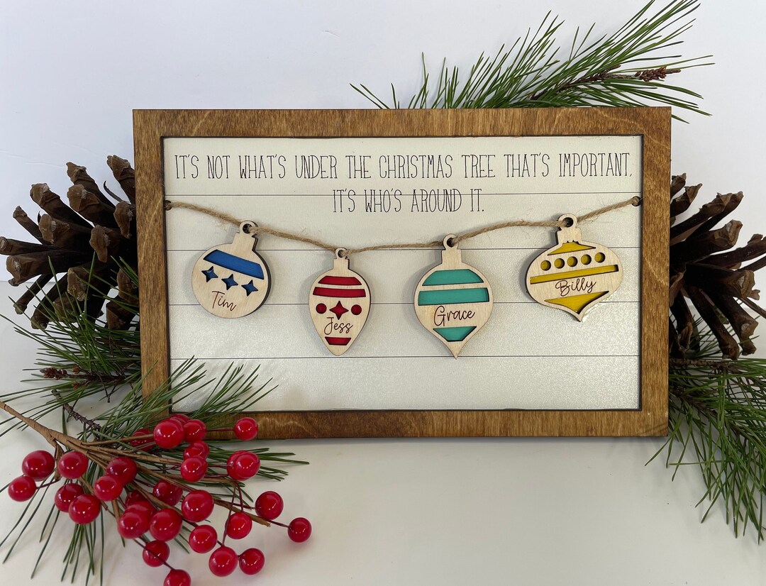 Personalized Christmas Sign, Christmas Family Sign, It's Not What's ...