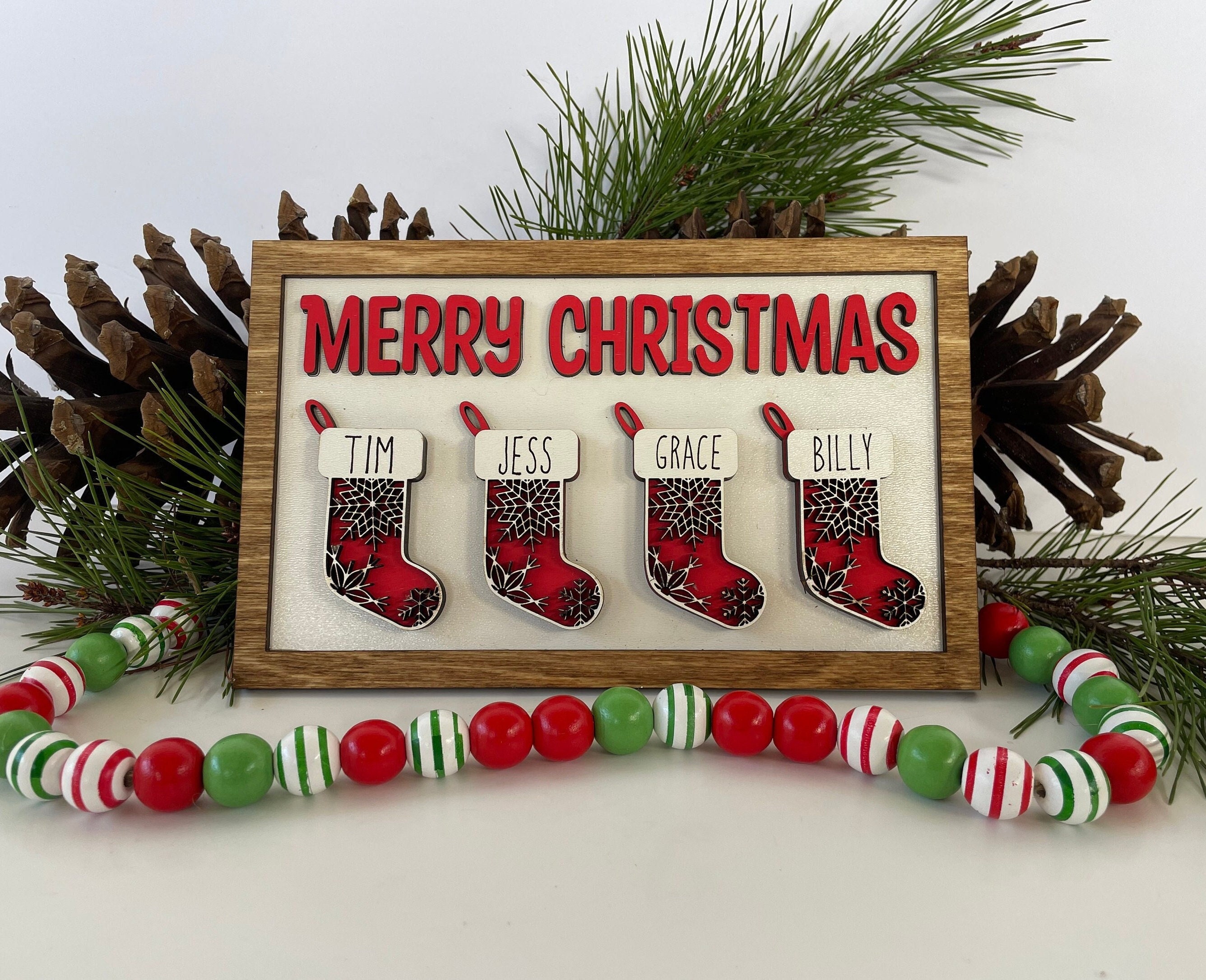 Personalized Family Sign Family Christmas Decor Stockings - Etsy