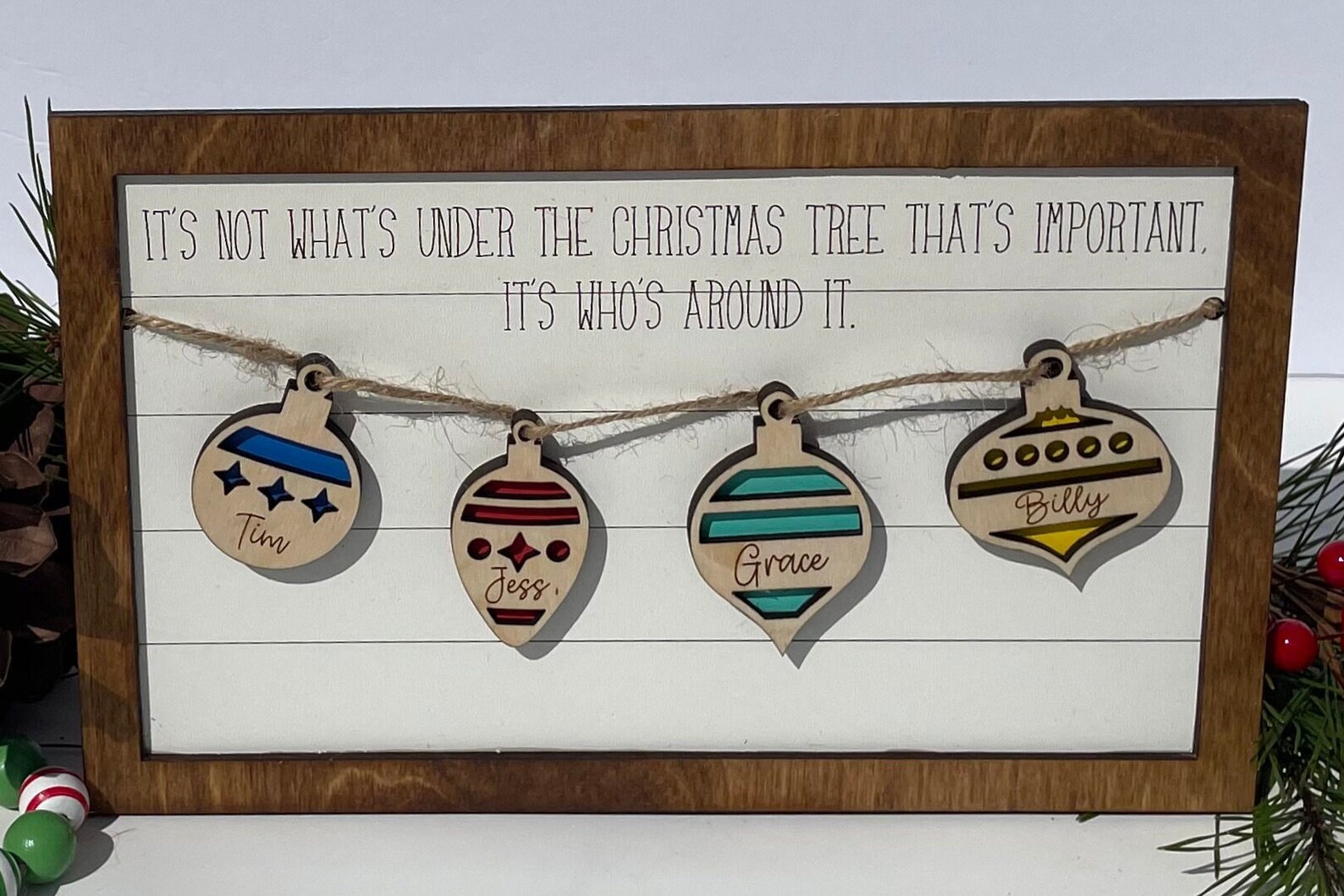 Personalized Christmas Sign Christmas Family Sign It's - Etsy