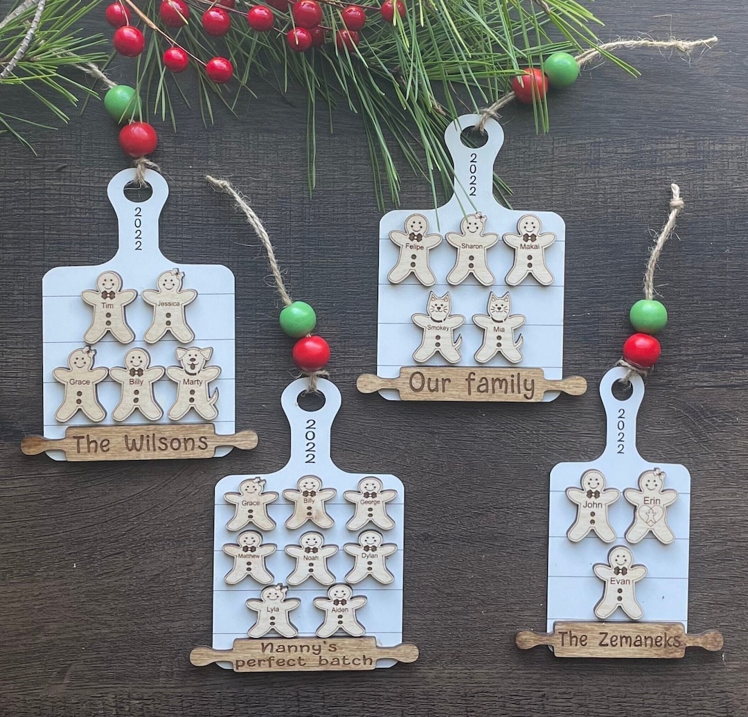 Gingerbread Cookie Family Ornament, Gingerbread Family Ornament ...