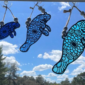 Manatee Suncatcher, Manatee Gift, Window Suncatcher, Sea Life Decor - Etsy