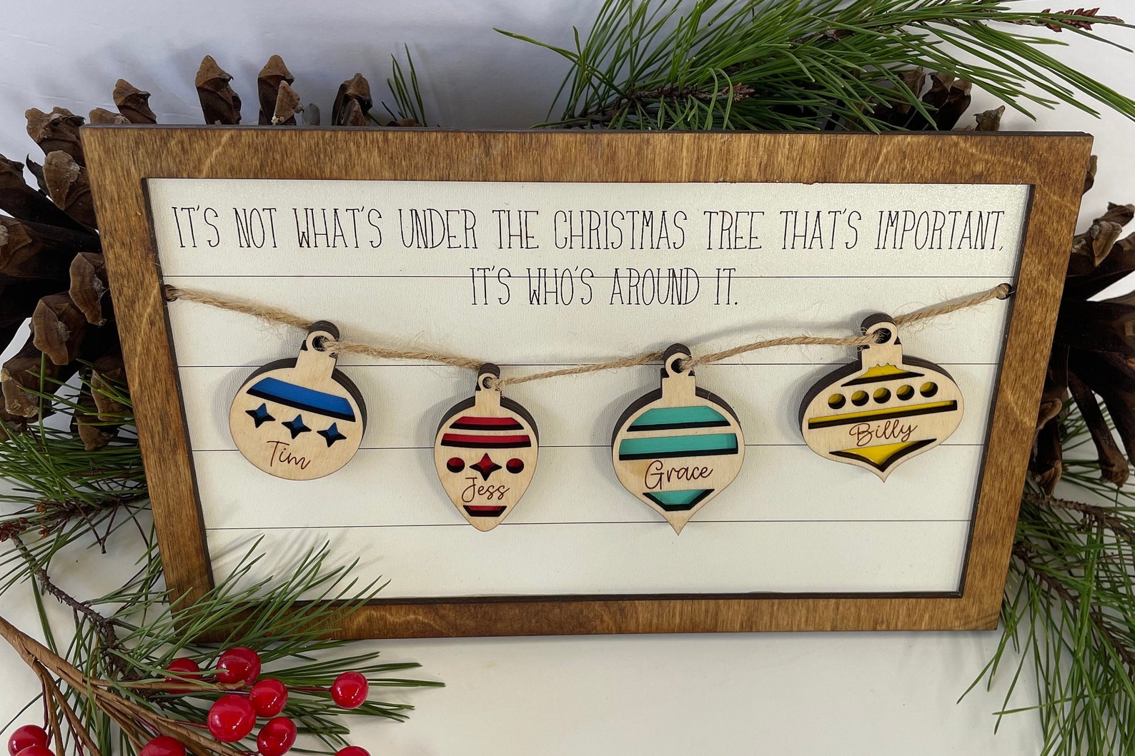 Personalized Christmas Sign Christmas Family Sign It's - Etsy