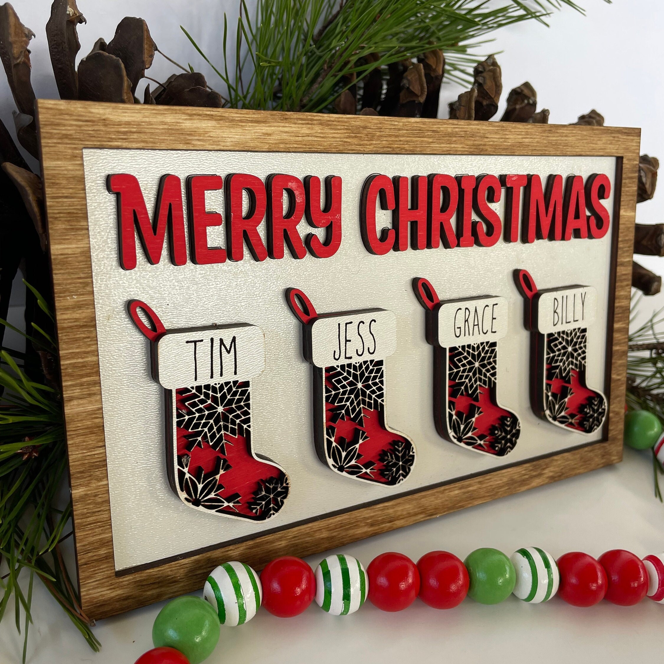 Personalized Family Sign Family Christmas Decor Stockings - Etsy